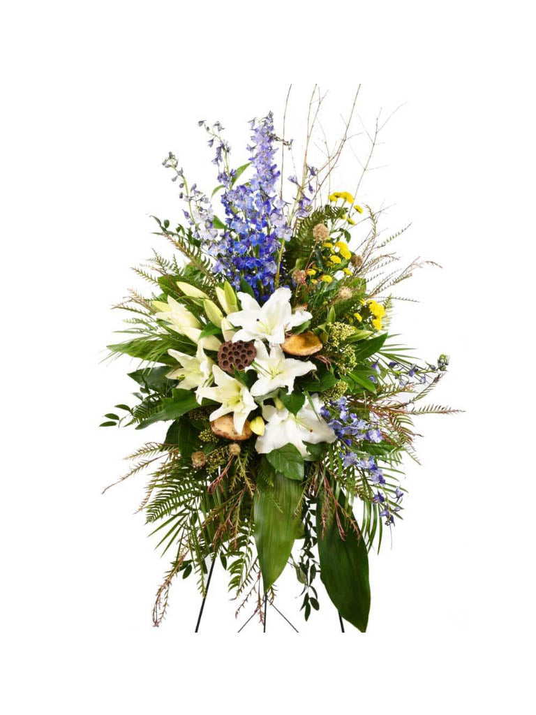 Rainforest Tribute Memorial Standing Spray – Flowers Station